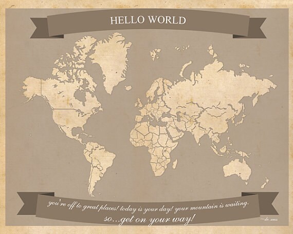 World Travel Maps - Printable World Travel Map Instant Download - 16 ...