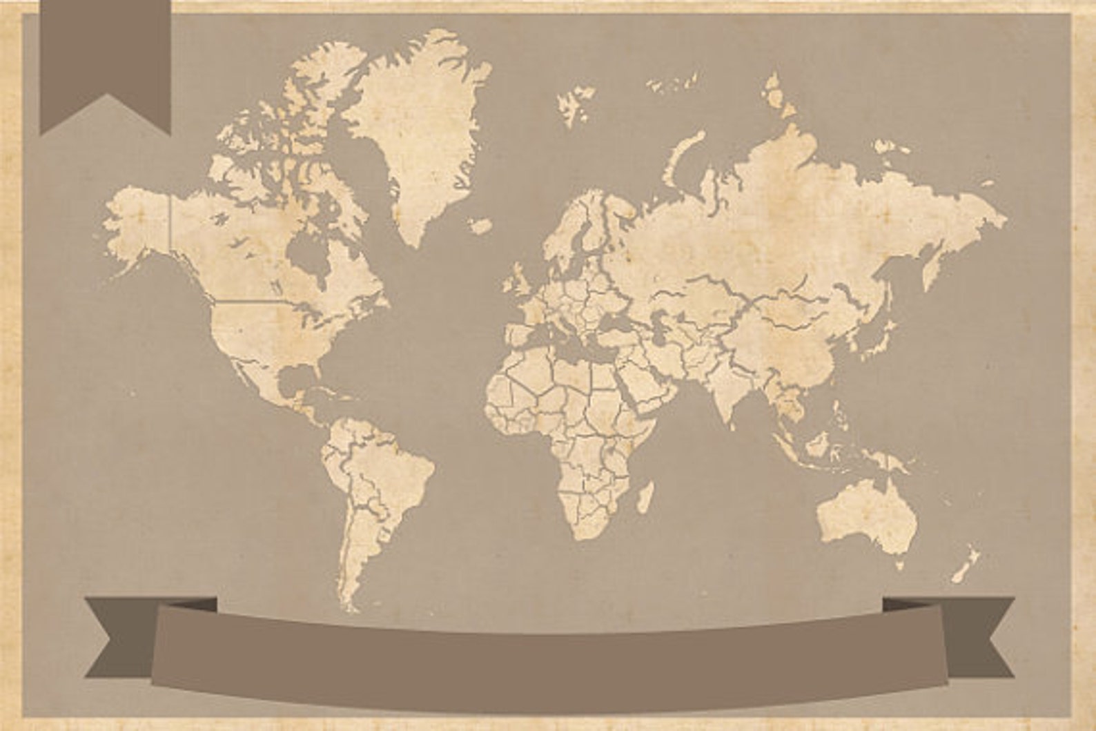 World Travel Maps - Printable World Travel Map Instant Download - 24 ...