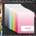 Filofax Binder Dividers Printable Editable Rainbow Ombre | Etsy