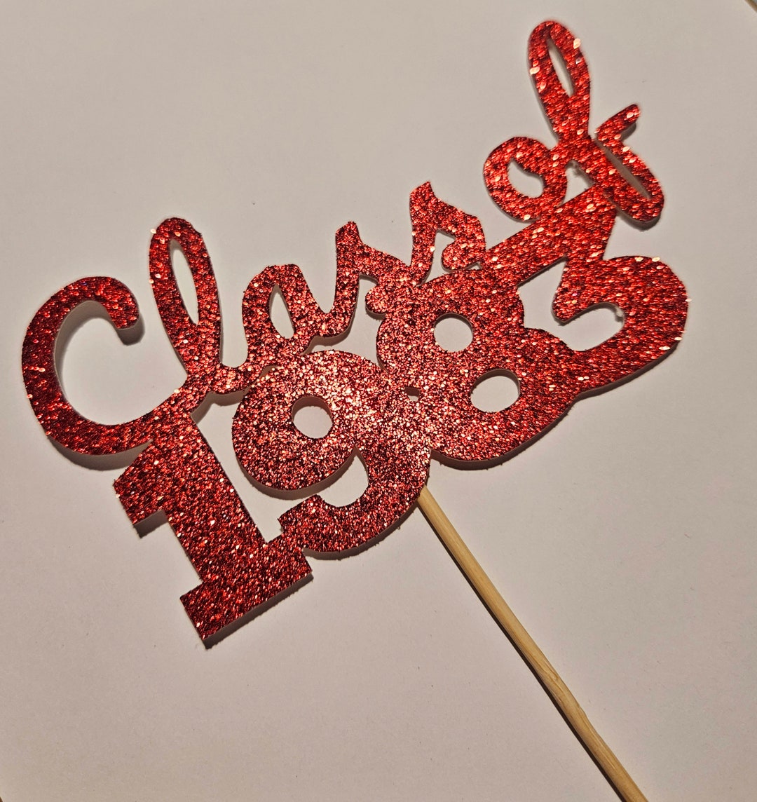Class of 1983 Graduation, Forty Year Reunion Cake Topper or Centerpiece ...