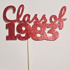 Class of 1983 Graduation, Forty Year Reunion Cake Topper or Centerpiece ...