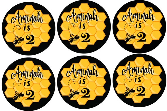 Printable Custom Bee Labels | Bee Birthday by HoneyBee Events | Catch ...