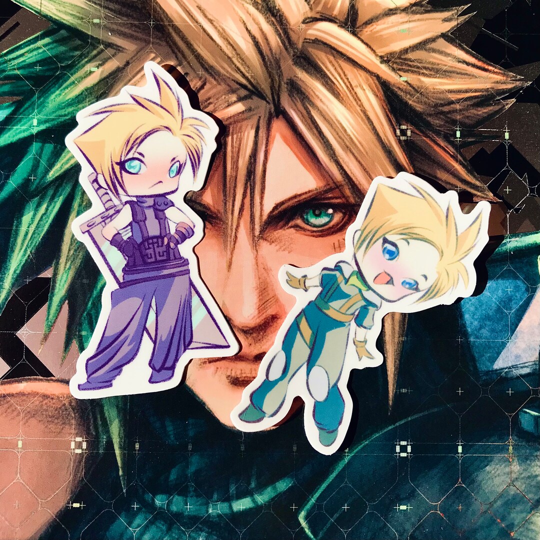 Final Fantasy 7 and Crisis Core Cloud Strife Sticker - Etsy