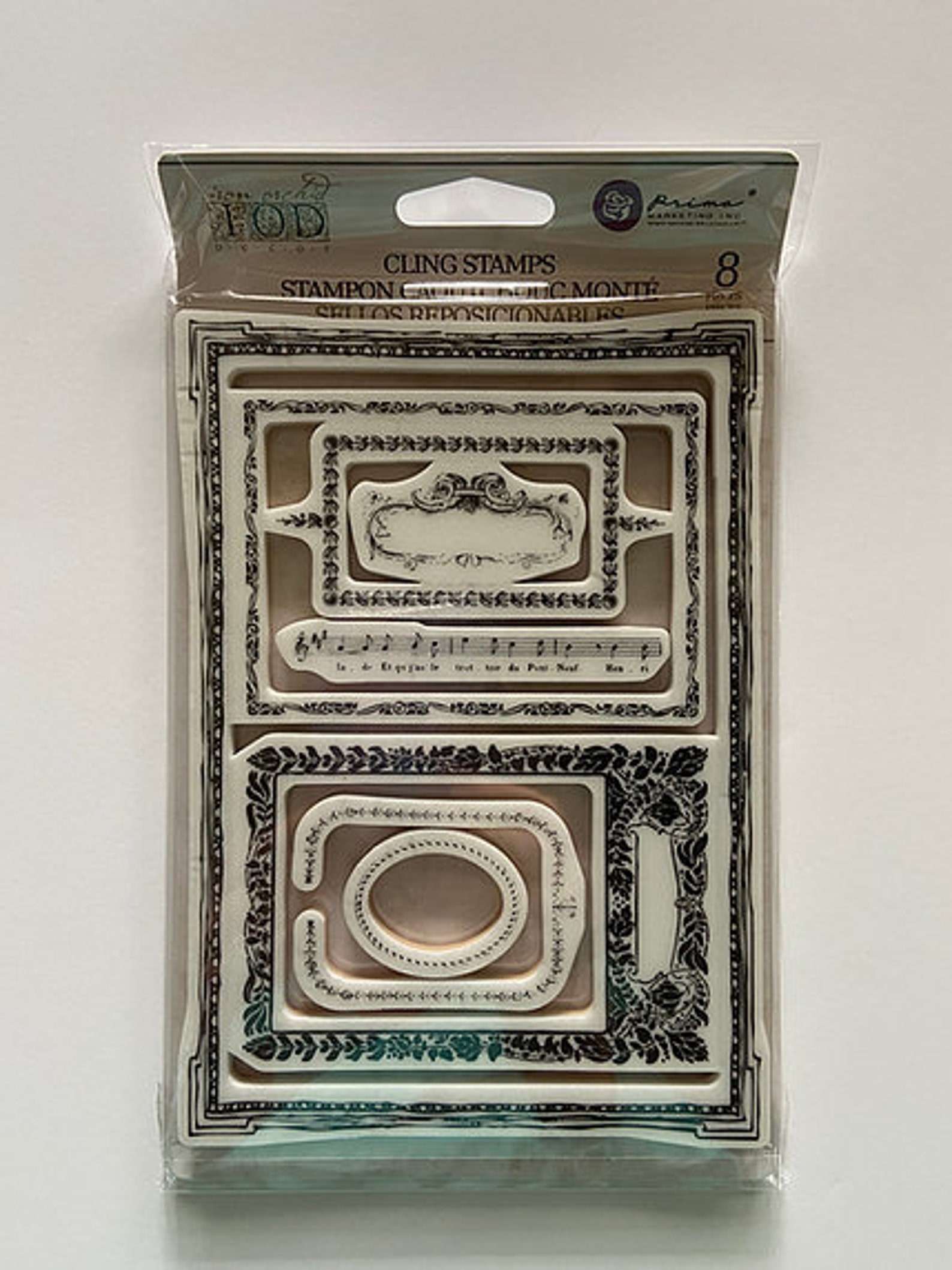 IOD Prima Frames Cling Stamp 1st Gen Retired, Ephemera, Mixed Media - Etsy