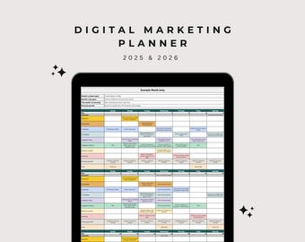 Digital Marketing Planner 2025, Marketing Plan Template, Marketing ...