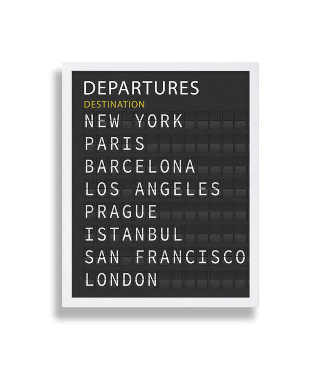 Travel Poster Departures Board Art Print Train Station Board Large Art ...