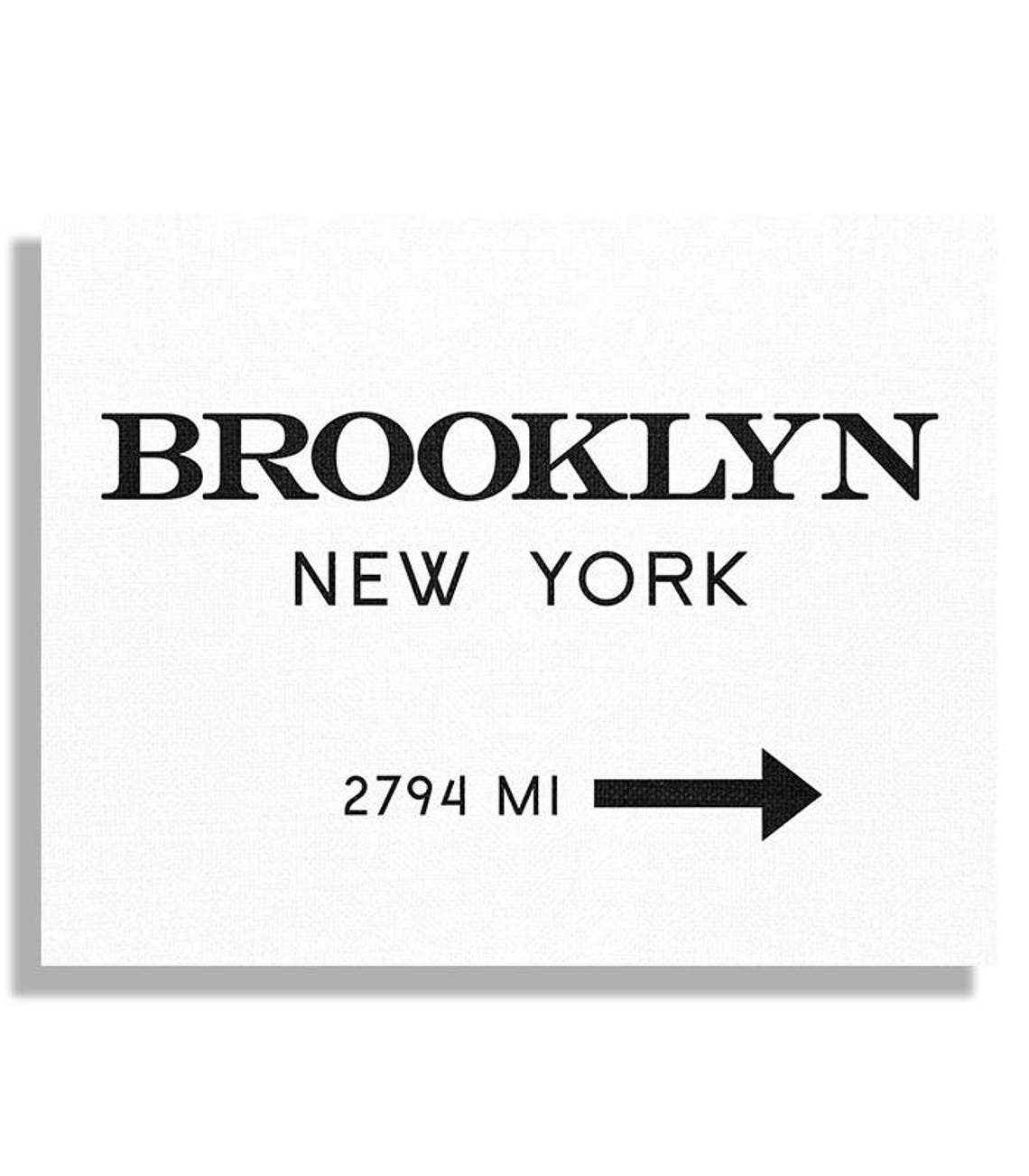 Canvas Wrap Brooklyn New York City Print New York Sign Large Art Ready ...