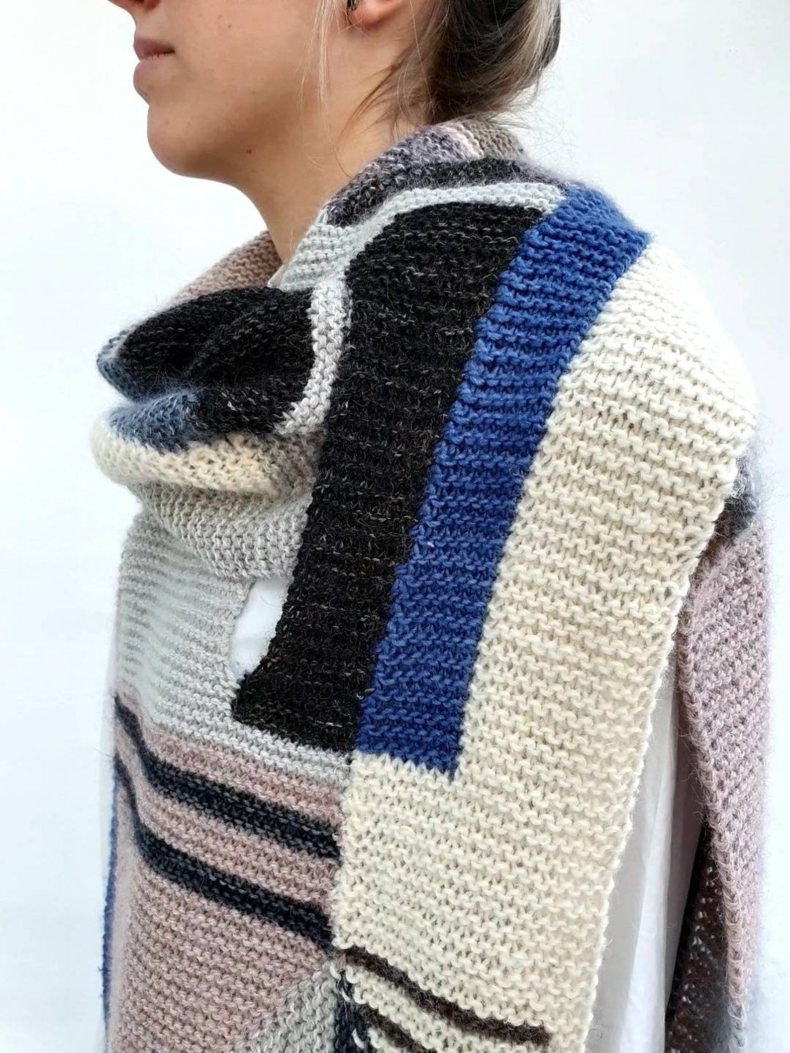 Scarf for men handknitted uniek and fair made one of a kind. | Etsy