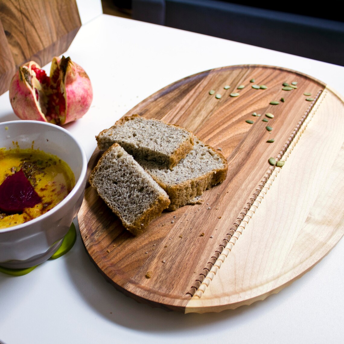 Unique Handmade Serving Tray in Walnut UNA - Etsy