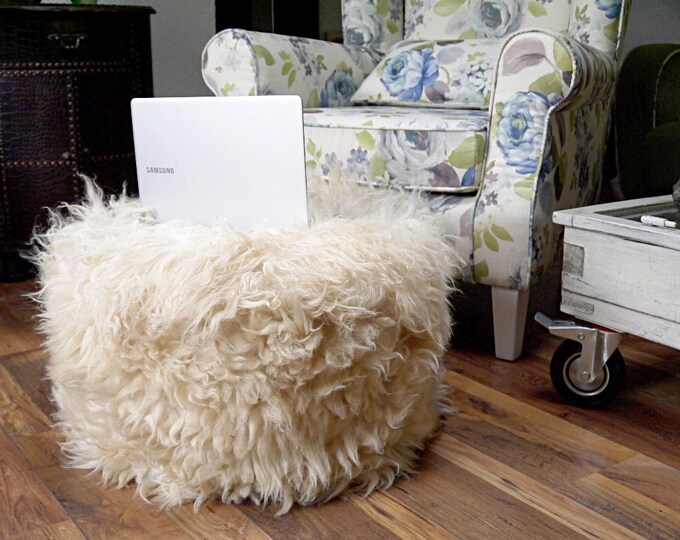 Extremely Pleasant and Comfortable Sheep Fur Pouf - Etsy