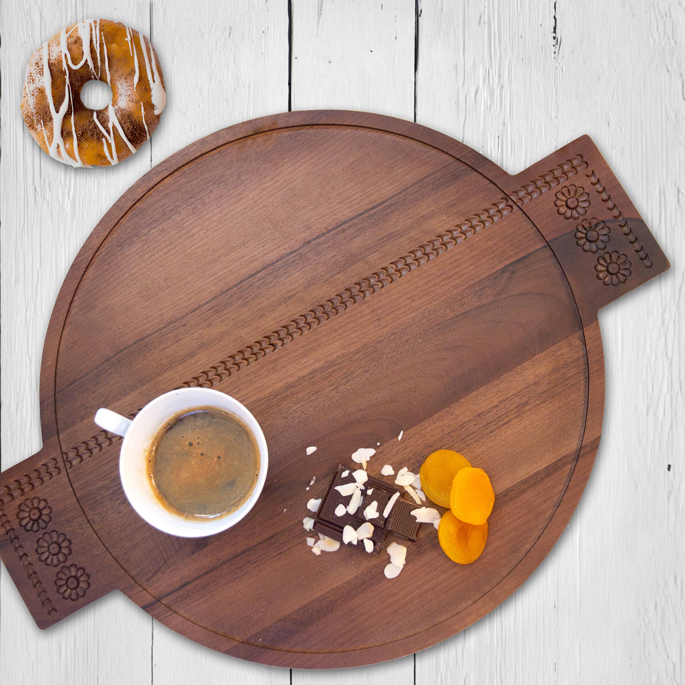 Unique Handmade Serving Tray in Walnut ZEN - Etsy