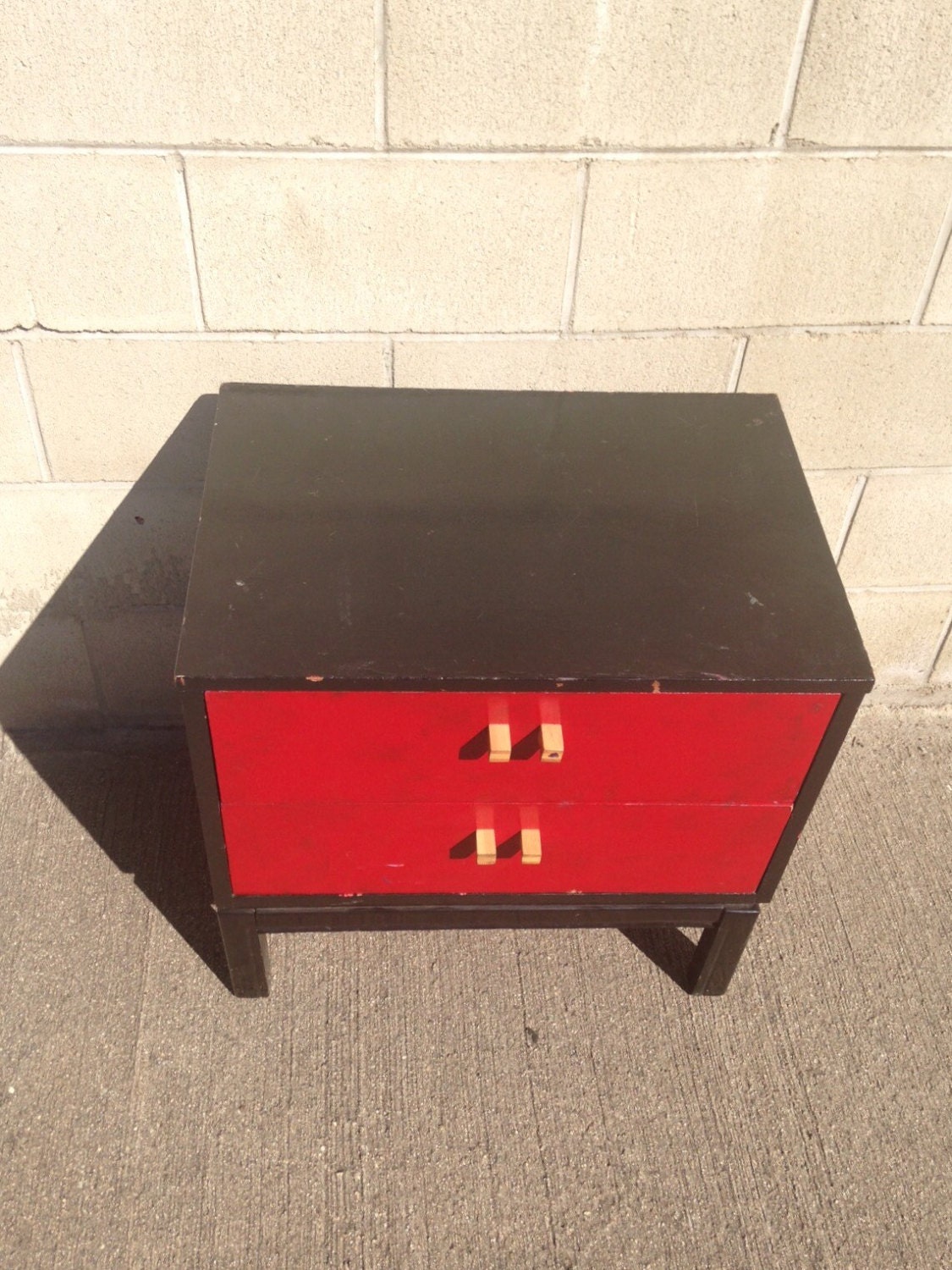 Mid Century Nightstand, Chinoiserie, MCM Bedside Table, Mid Century End ...