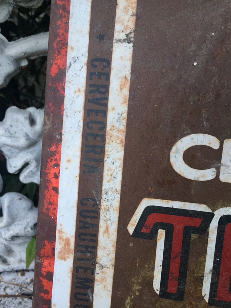 Vintage Tecate Beer Metal Wall Sign, Cerveza Tecate Tin Sign, Vtg Beer ...