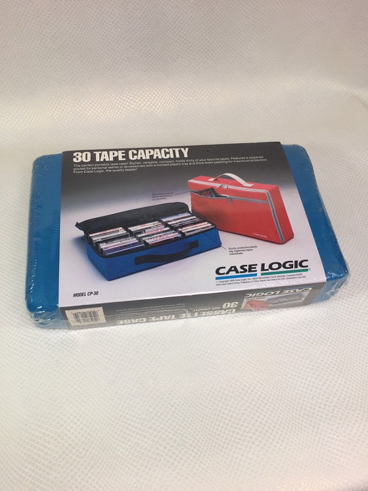 NOS Vintage case logic 30 Cassette Tape Storage Box, Cassette Tape ...