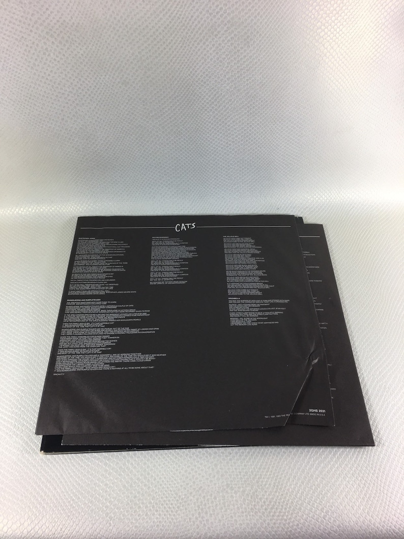 Cats Original Broadway Recording Album Vinyl Record 2ghs2031 Collector ...