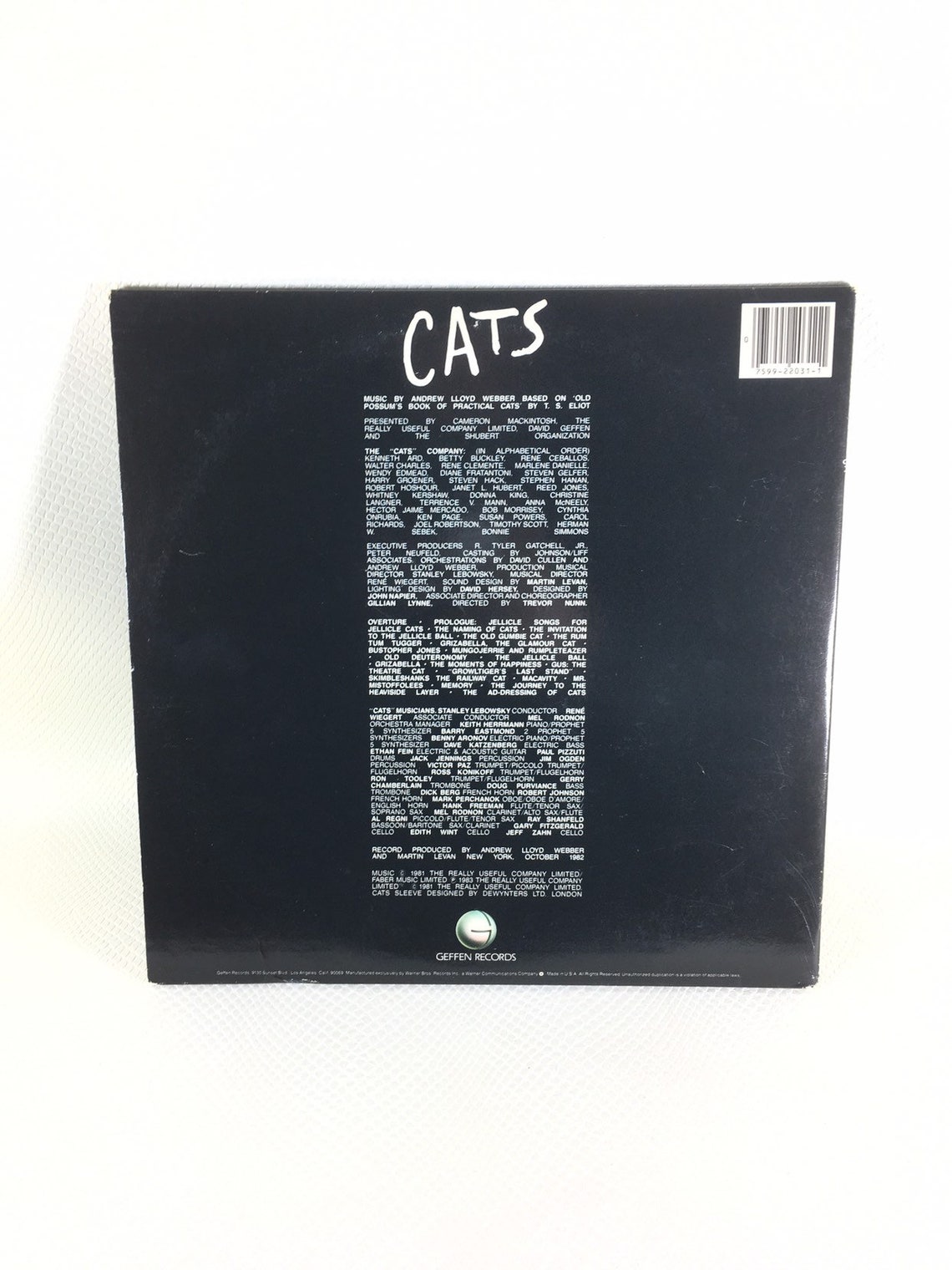 Cats Original Broadway Recording Album Vinyl Record 2ghs2031 - Etsy