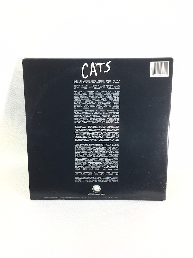 Cats Original Broadway Recording Album Vinyl Record 2ghs2031 Collector ...