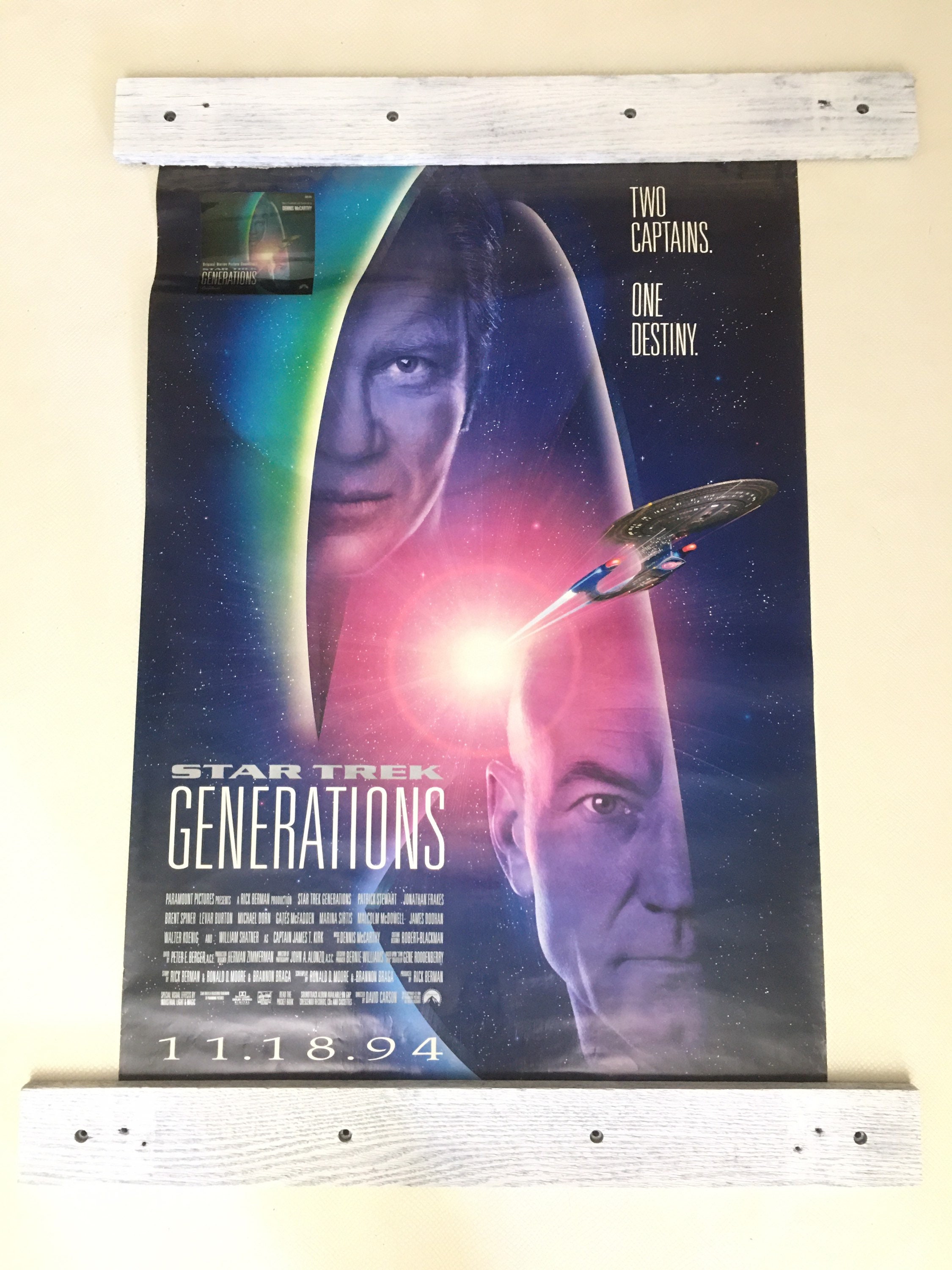 Vintage RARE Star Trek Generations Movie Poster 1994 With - Etsy