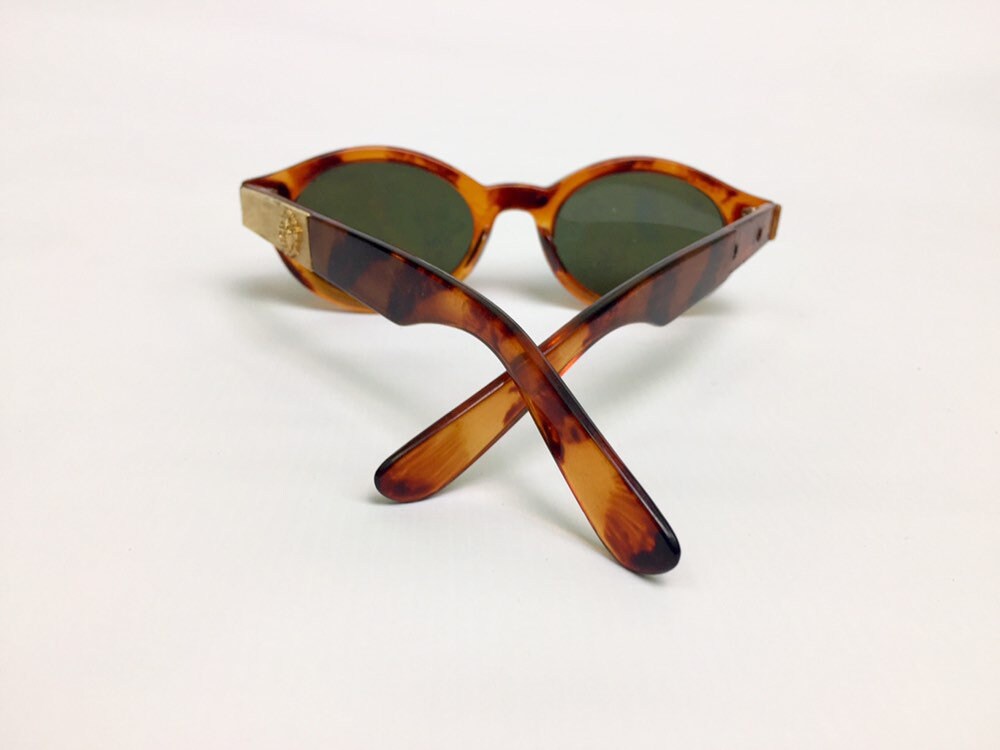90s Vintage Tortoiseshell Small Round Cat Eye Sunglasses, 90s ...