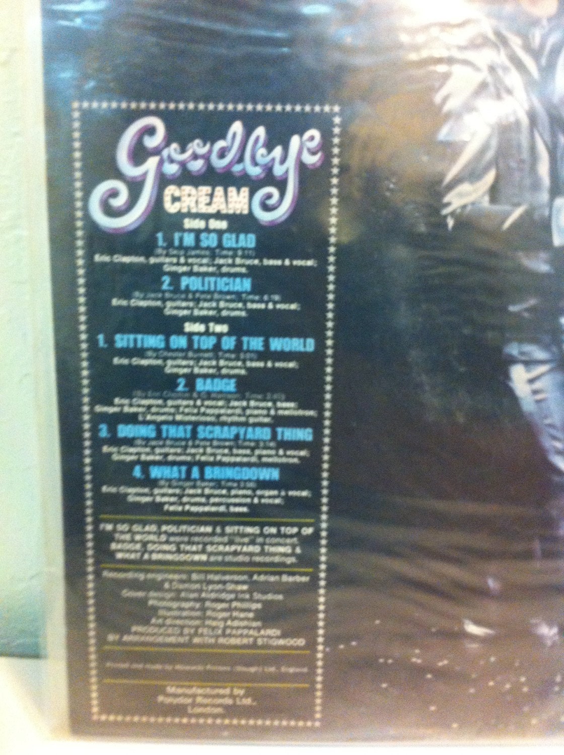 Cream - Goodbye, Original Factory Sealed, Goodbye Cream Vinyl, Cream ...
