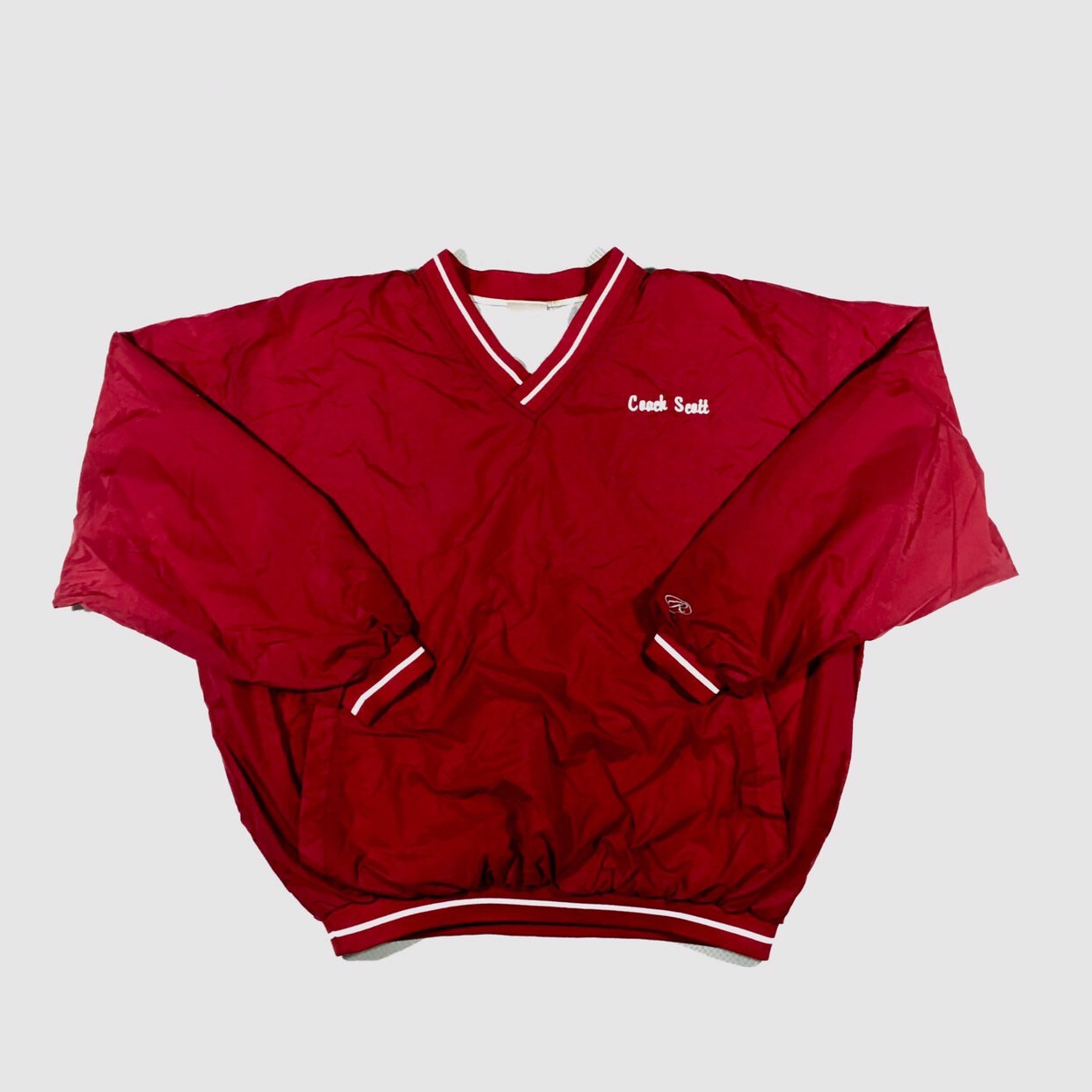 Vintage Rawlings Red Sox Pullover Jacket Windbreaker Sweatshirt Red ...