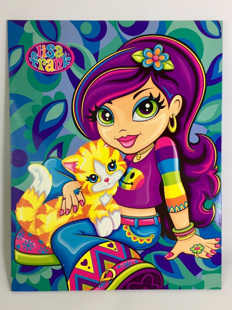 NEW Early 2000s Vintage Lisa Frank Rainbow Groovy Candy Girl with ...