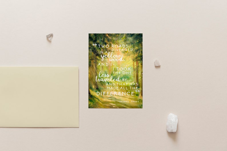 Robert Frost Quote Art Print Robert Frost Poem Poetry Poster | Etsy