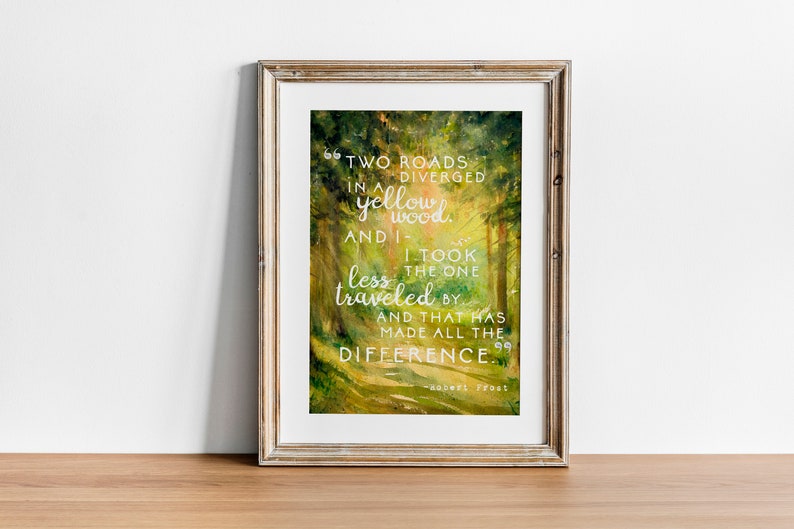 Robert Frost Quote Art Print Robert Frost Poem Poetry Poster | Etsy