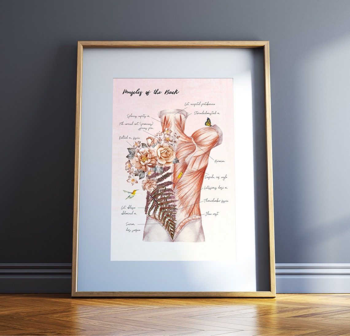 Muscles of the Back Print Poster Back Muscles Art Massage | Etsy