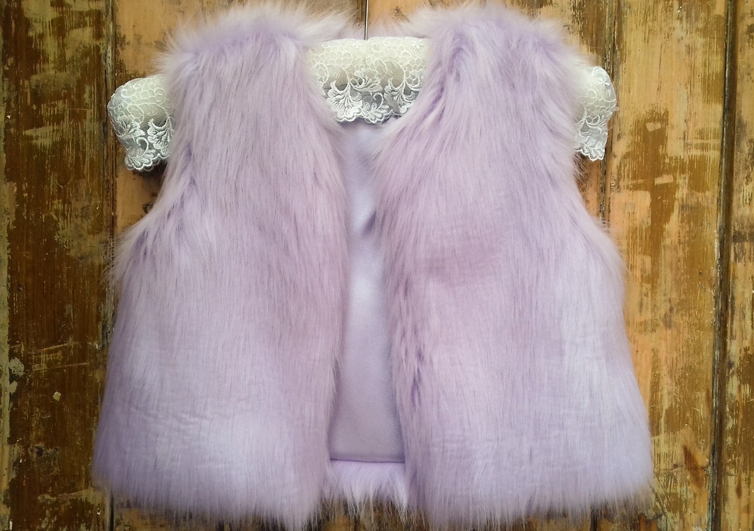 Baby Cute Vest in Light Purple/baby Faux Fur Vest/baby Photo Prop ...