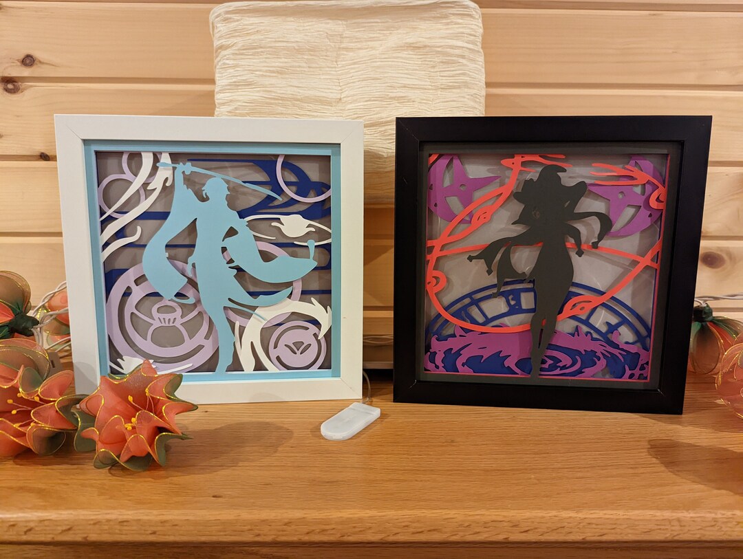 Genshin Impact Hydro Characters Shadow Box / Light Box Colorful Light ...