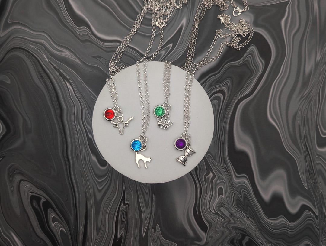 Dimension 20 Titan Takedown Inspired Mini Jewel and Charm Character Necklaces - Julius, Thea ...
