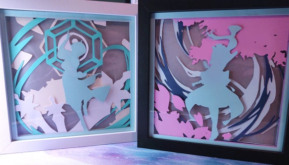 Genshin Impact Cryo Characters Shadow Box / Light Box - Etsy