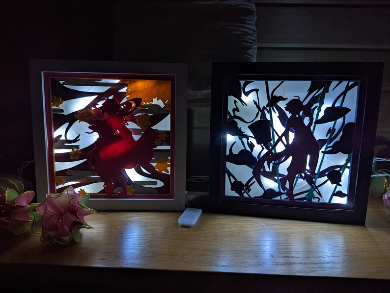 Genshin Impact Anemo Characters Shadow Box / Light Box - Etsy