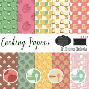 Cooking Papers, Baking Papers, Food Papers, Fruit Paper, Digital Paper ...