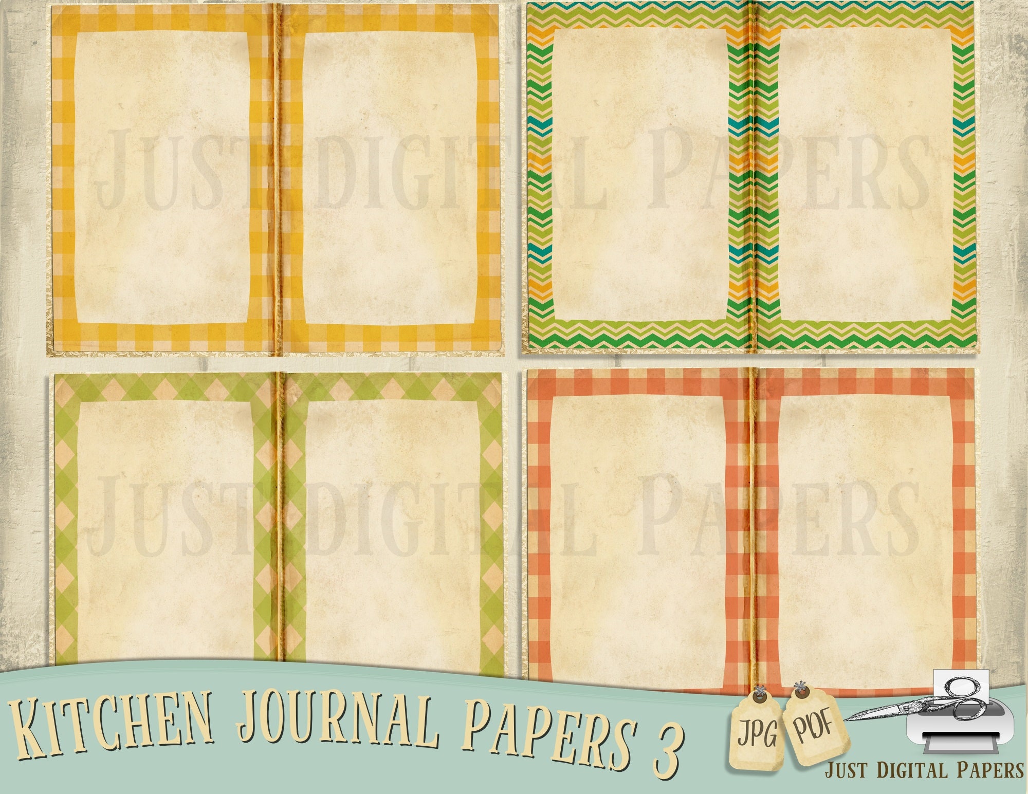 Kitchen Papers Journal Papers Cooking Papers Ephemera - Etsy UK