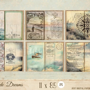 Sea Journal, Ephemera, Journal Junk, Ocean Journal, Seaside Scrapbook ...