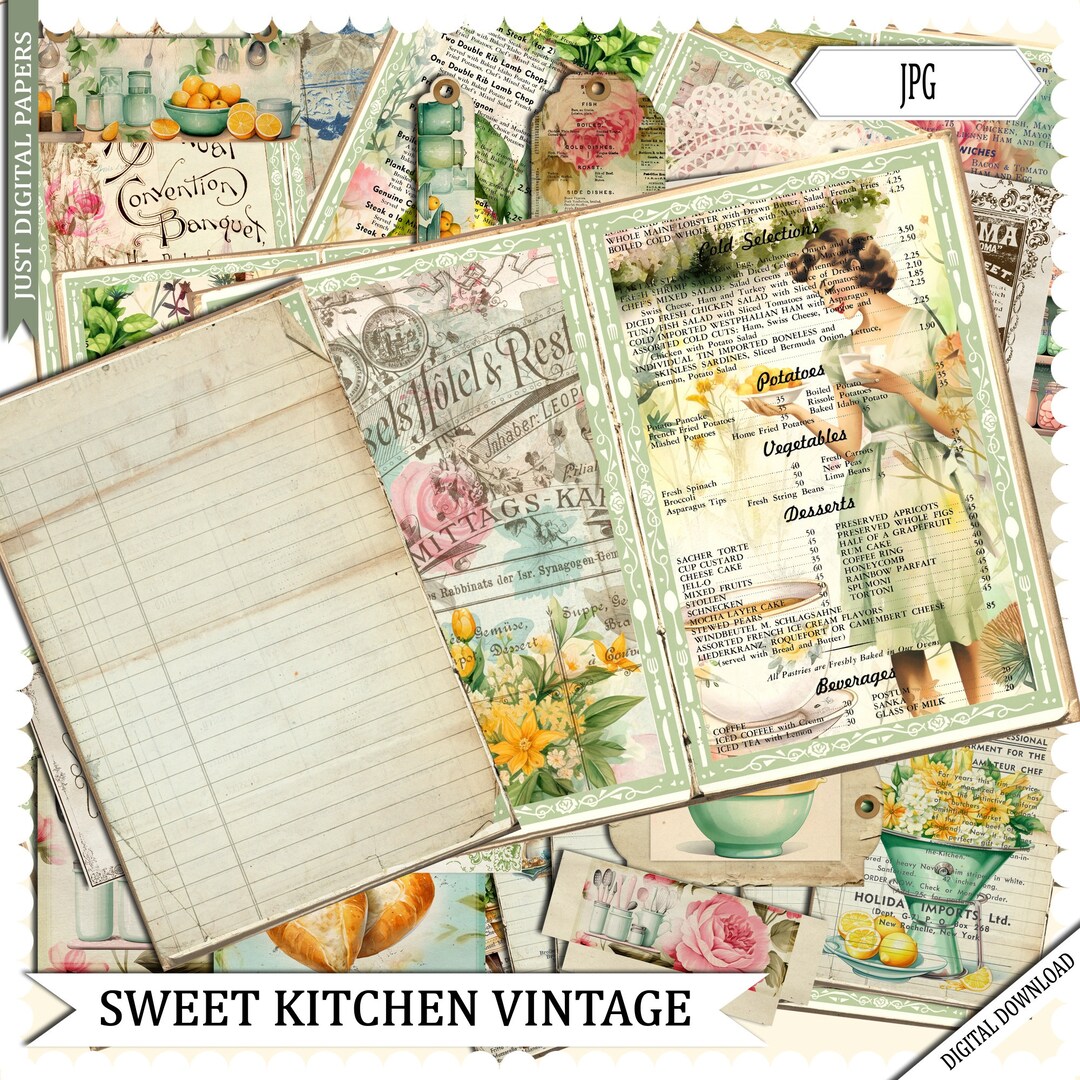 Kitchen Journal, Recipe Journal, My Kitchen Journal, Kitchen Vintage ...