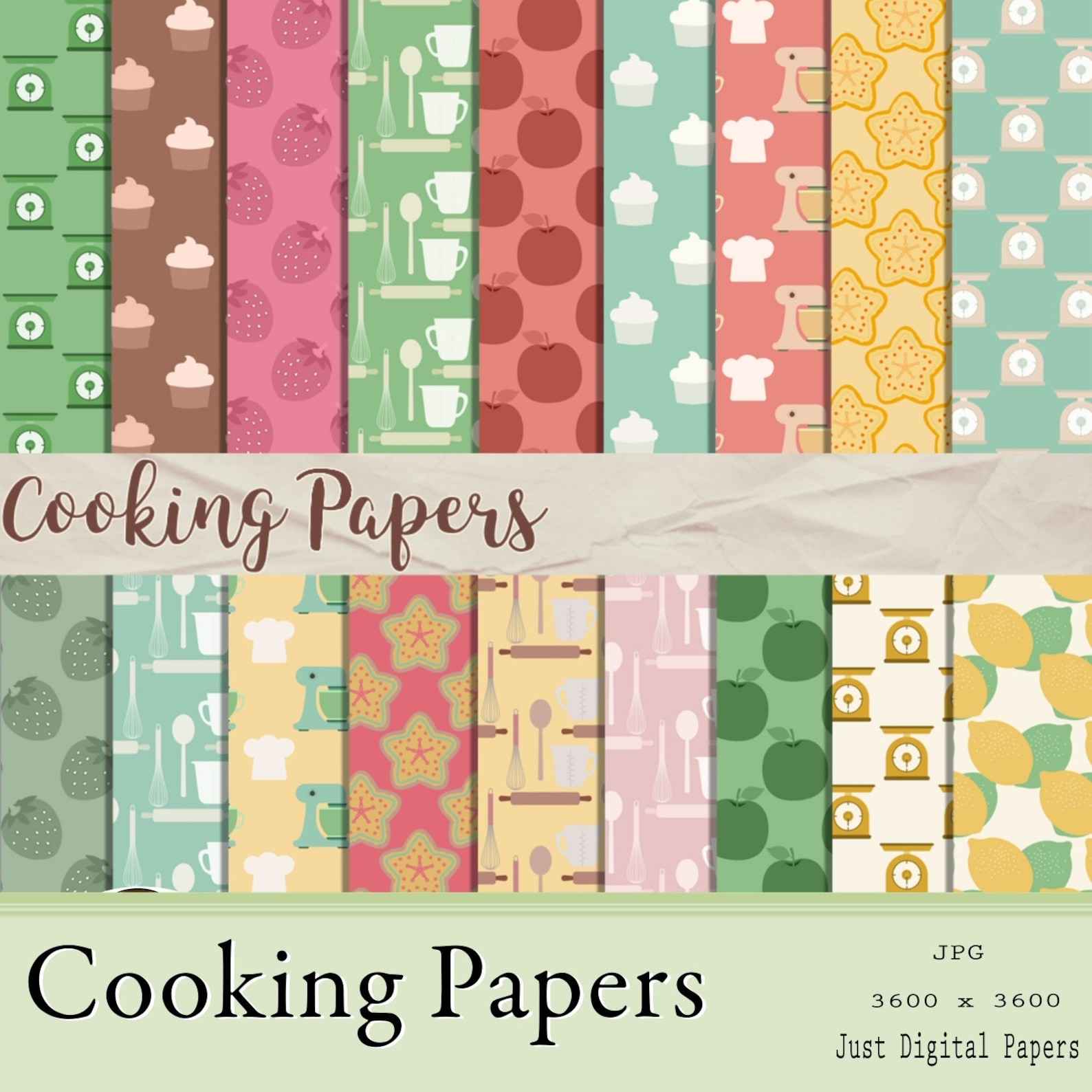 Cooking Papers, Baking Papers, Food Papers, Fruit Paper, Digital Paper ...