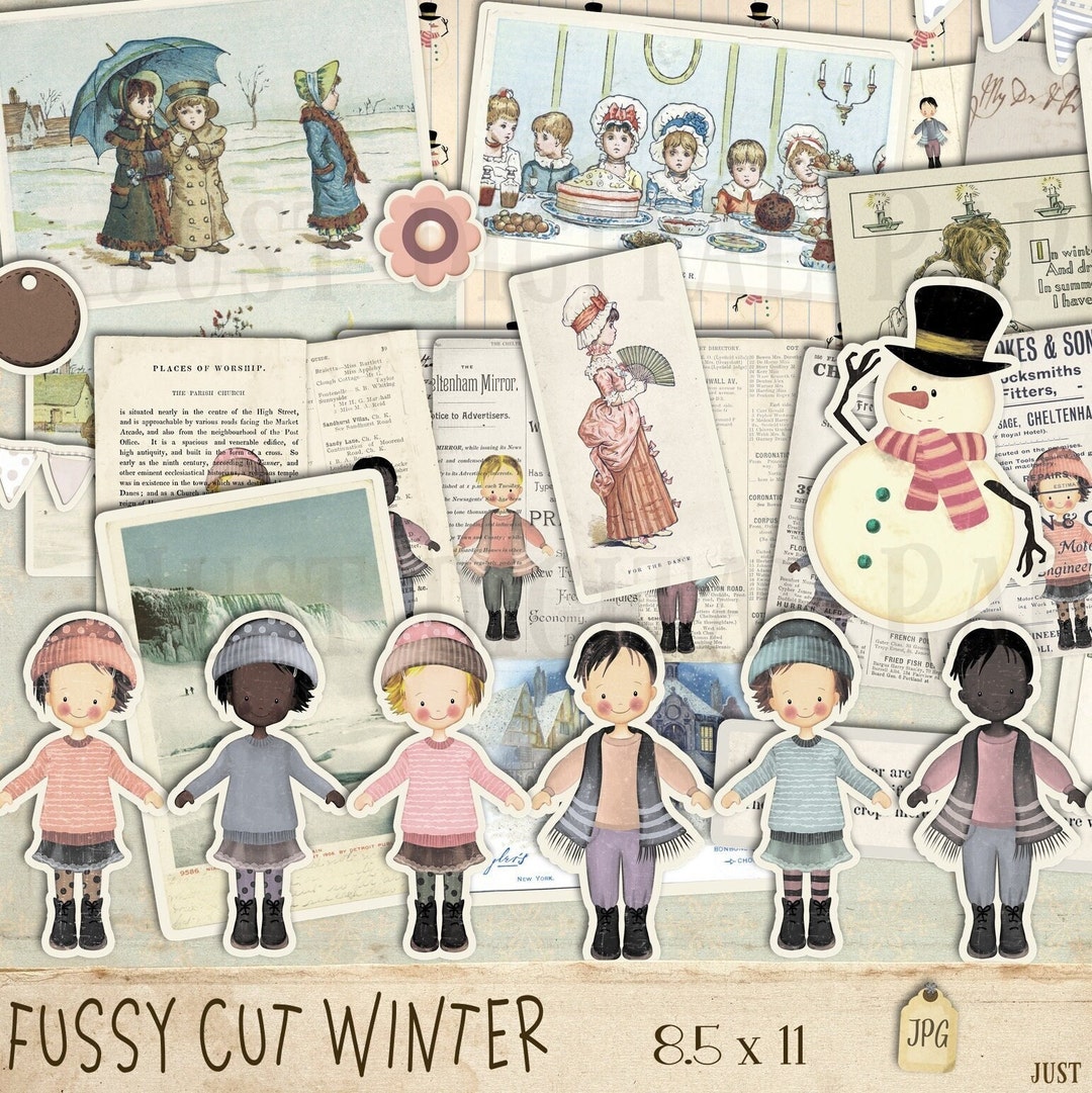 Winter Journal, Printable, Instant Download, Whimsy Journal, Vintage ...