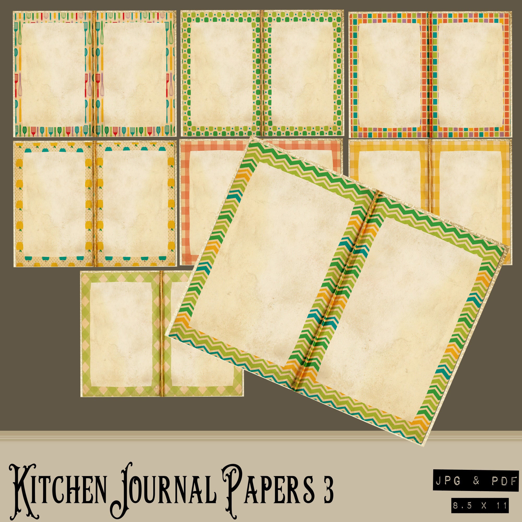 Kitchen Papers Journal Papers Cooking Papers Ephemera - Etsy UK