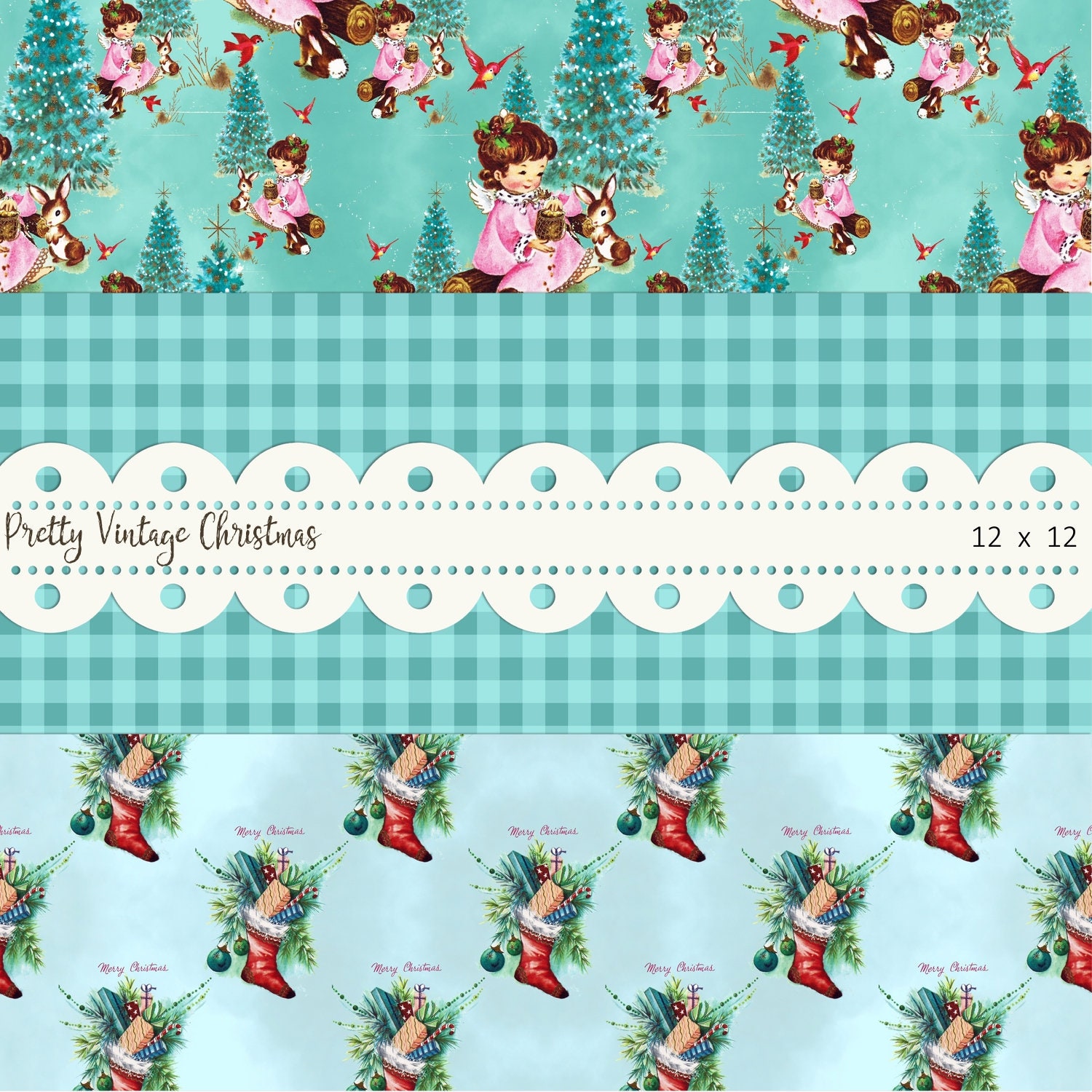 Vintage Christmas,papers Retro Christmas Papers, Christmas Paper ...