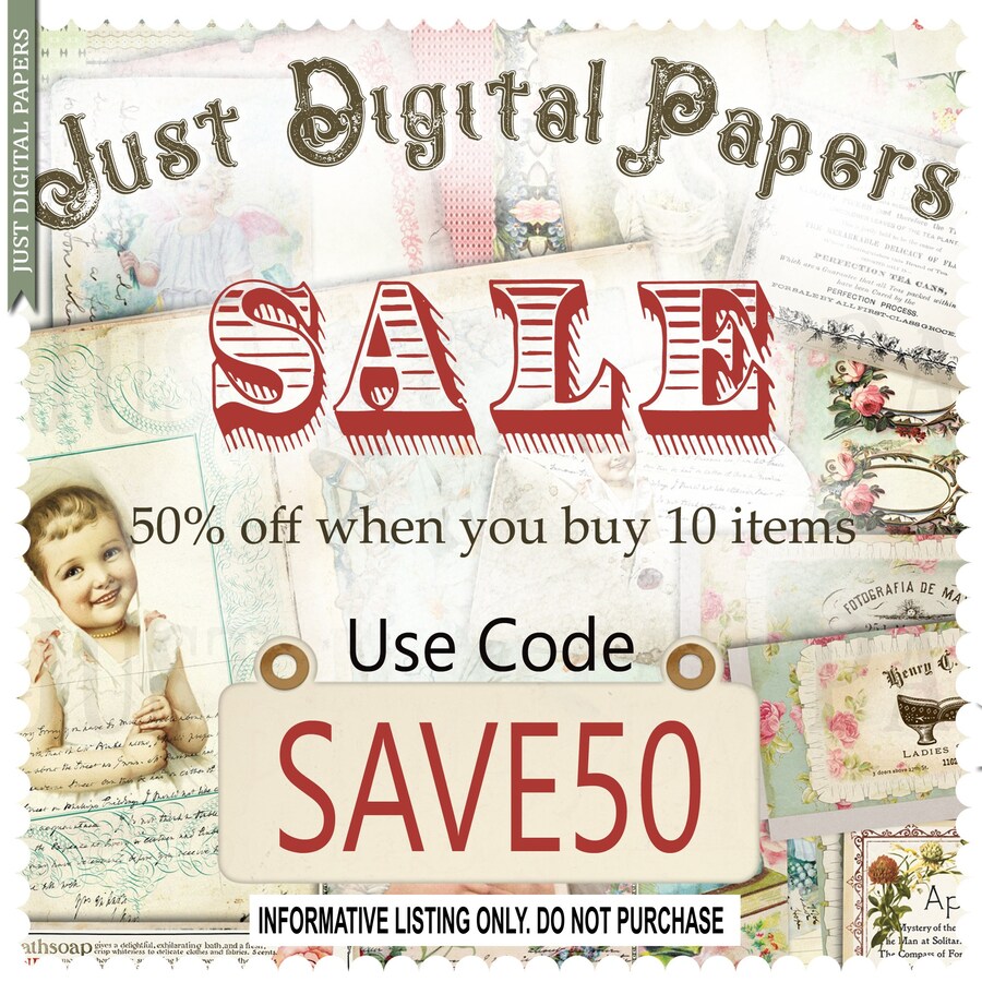 JustDigitalPapers - Etsy