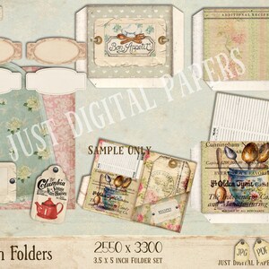 Tabbed Journal, Kitchen Tabbed Folder, Printable, Instant Download ...