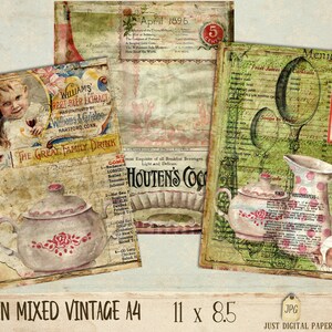 Kitchen Papers, Journal, Ephemera, Vintage Scrapbook, Papers, Vintage ...