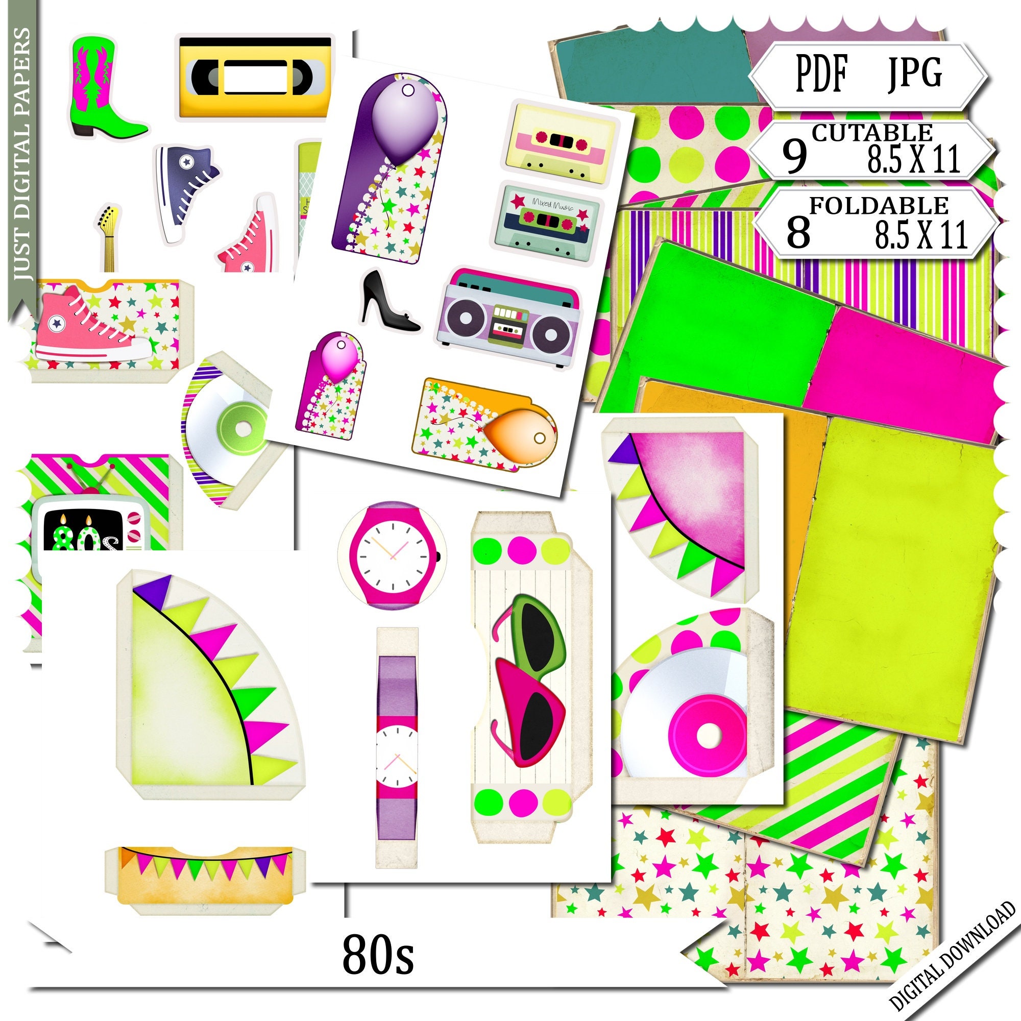 80s Journal, 1980, Birthday Journal, 80s Folder Printable, 80s Ephemera ...