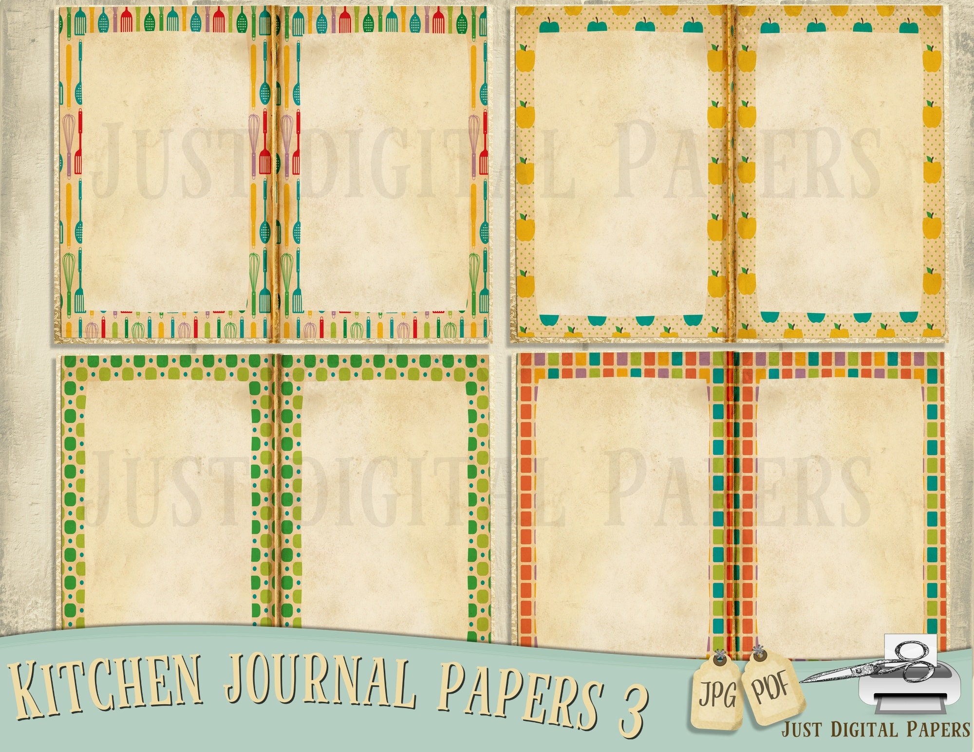 Kitchen Papers Journal Papers Cooking Papers Ephemera - Etsy UK