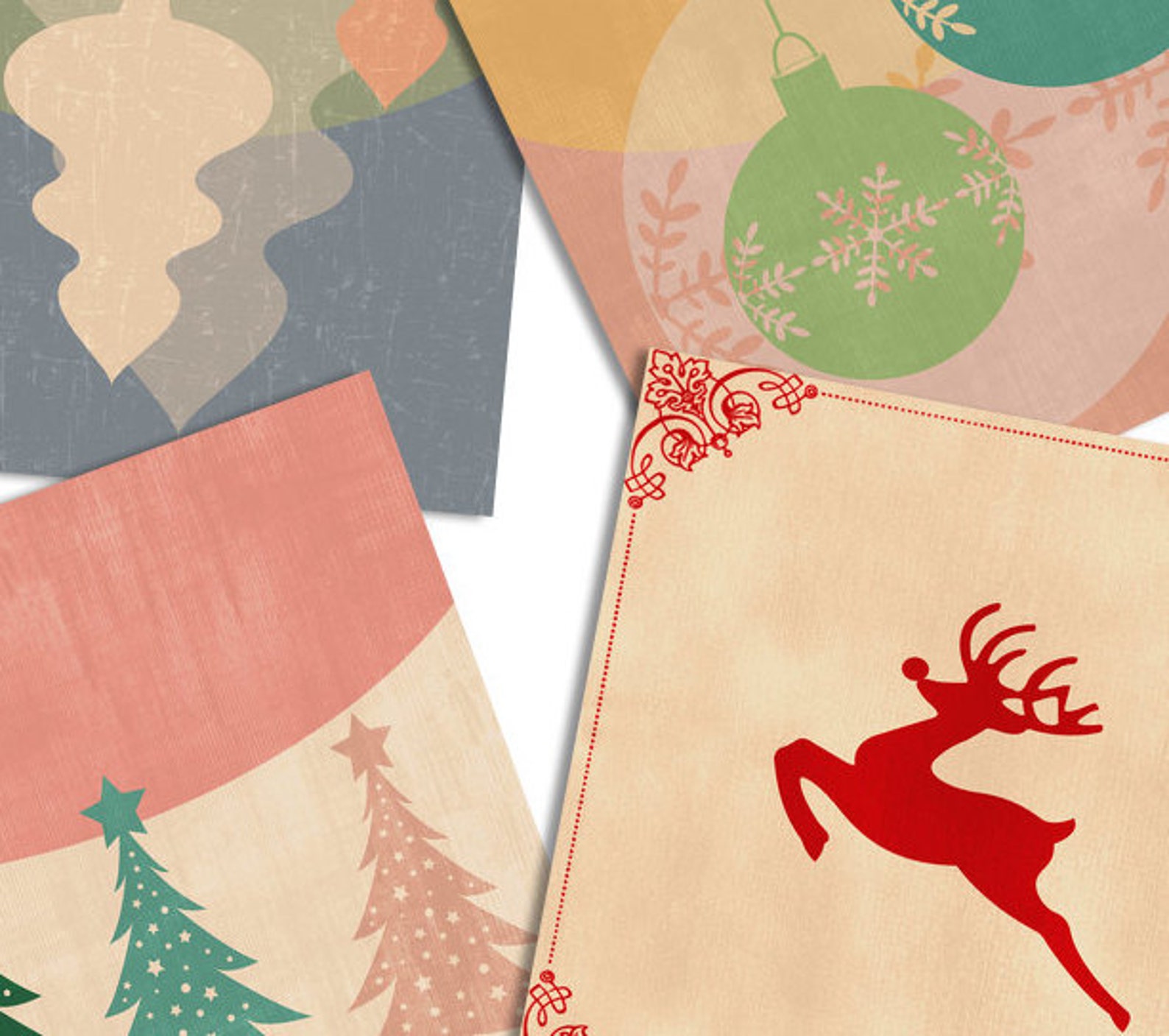 50s Christmas Papers Vintage Christmas Photo Backdrop - Etsy Australia