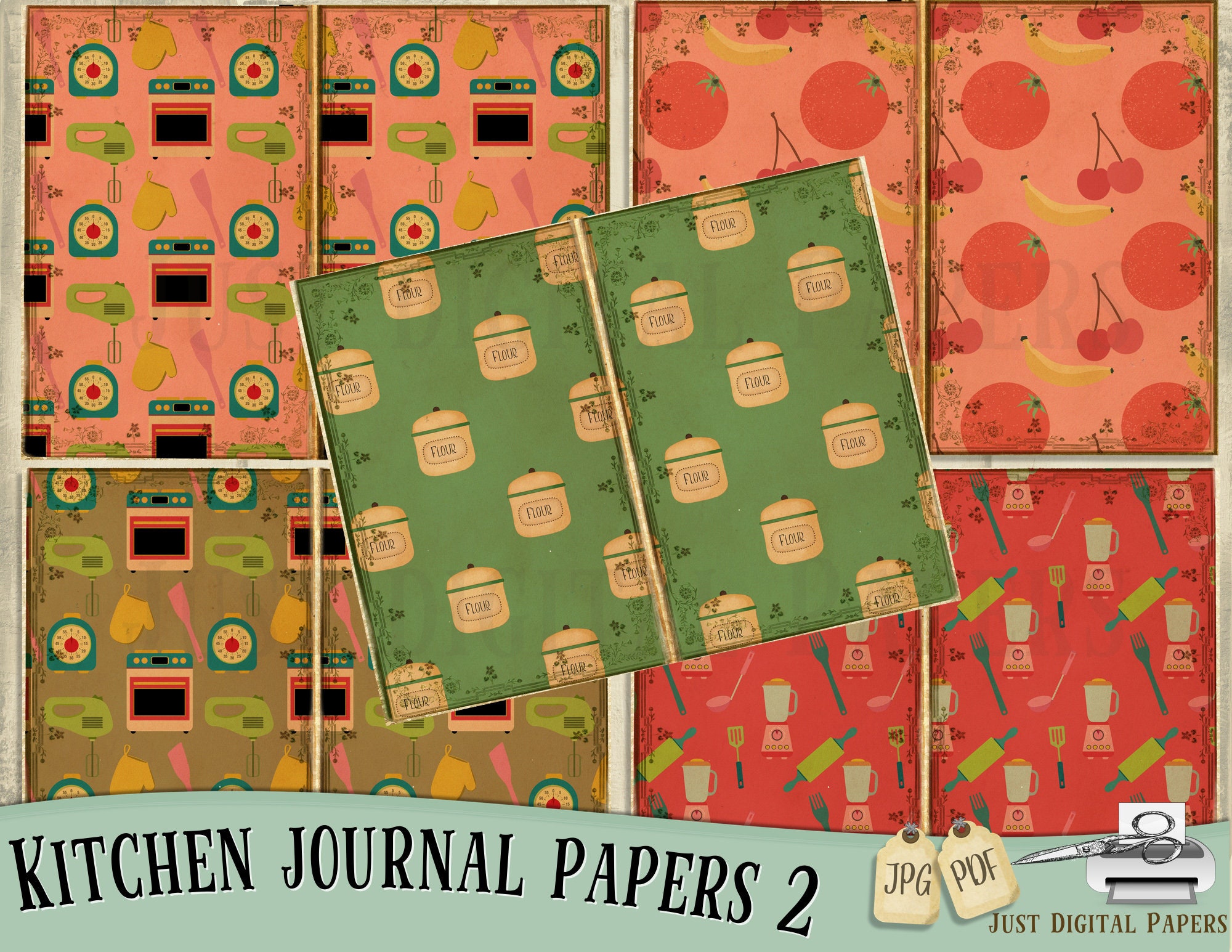 Kitchen Papers Journal Papers Cooking Papers Ephemera - Etsy Australia