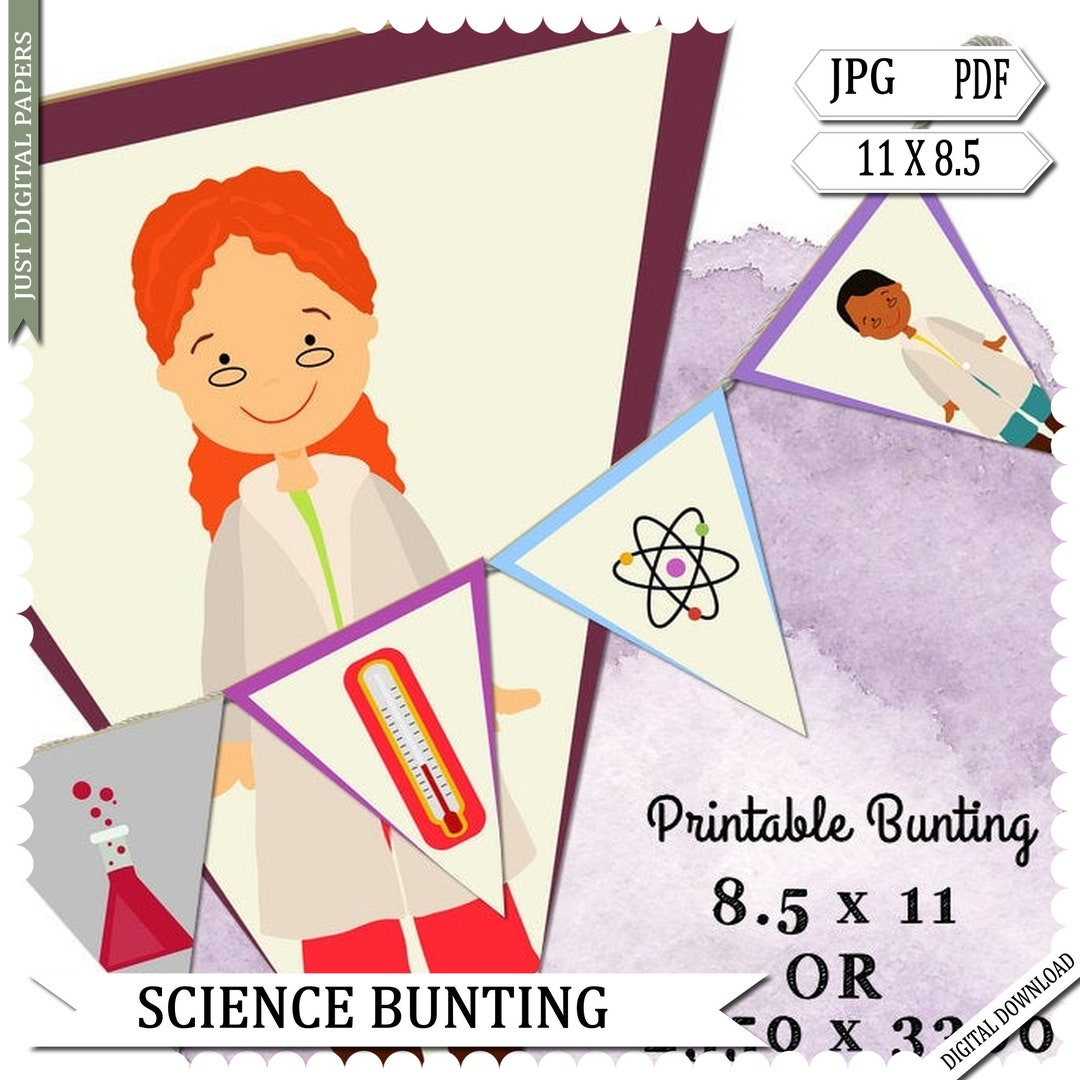 Science Bunting, Science Printable, School Printable, School Bunting ...
